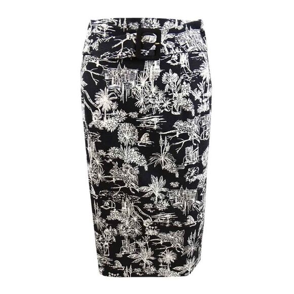 MARELLA | Skirts | Marella Womens Belted Tropical Sceneprint Skirt 4 ...